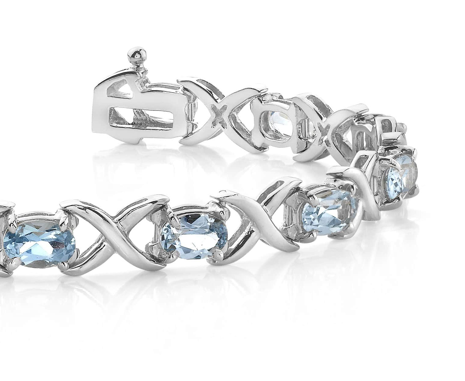 Wavy X Colored Stone Bracelet Available In White Yellow And Rose