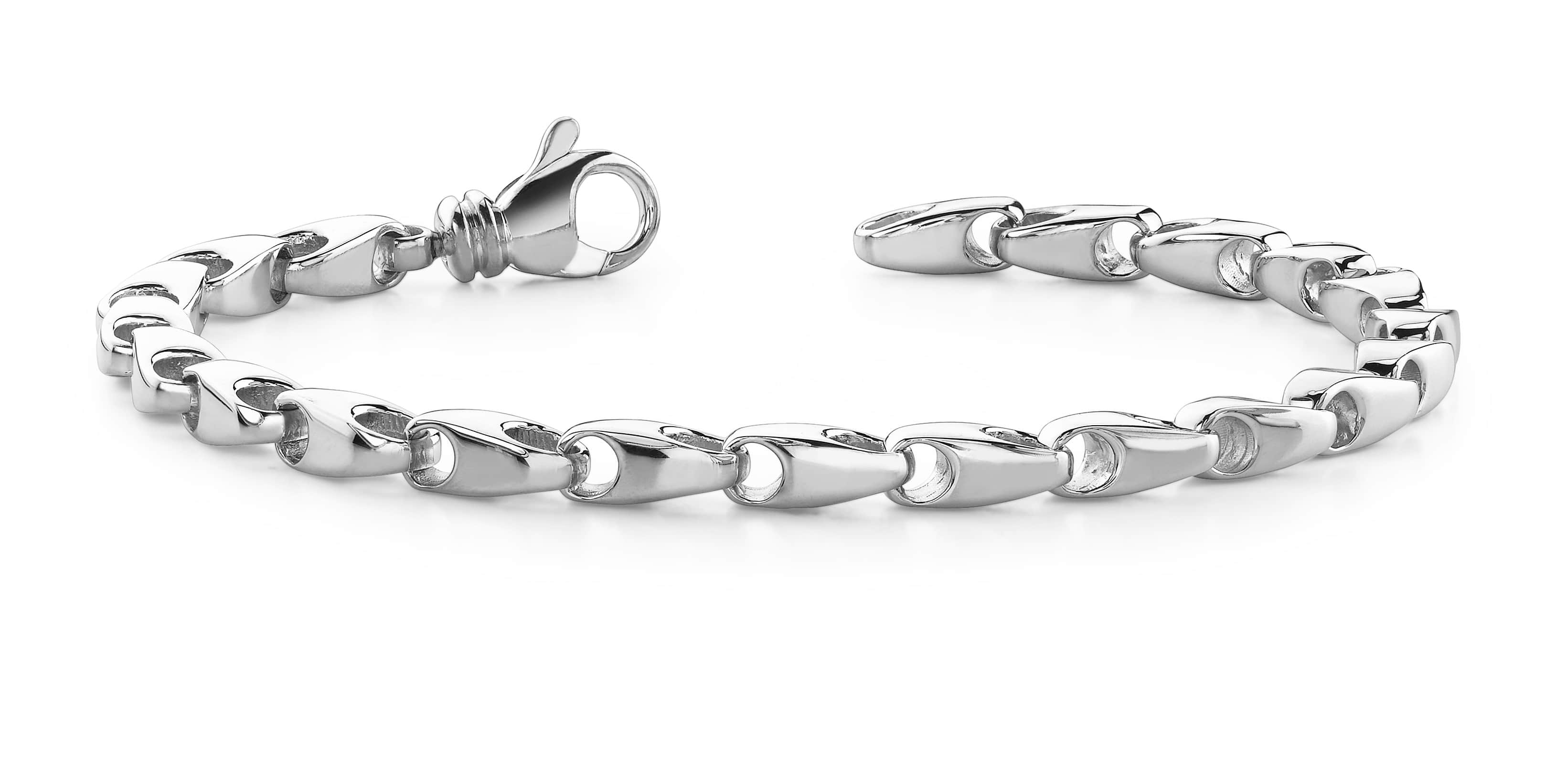 Open Teardrop Link Bracelet Available In Platinum Or Gold
