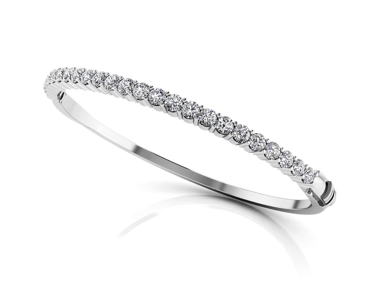 Diamond Top Bangle In 14K 18K Yellow Gold White Gold Or Platinum