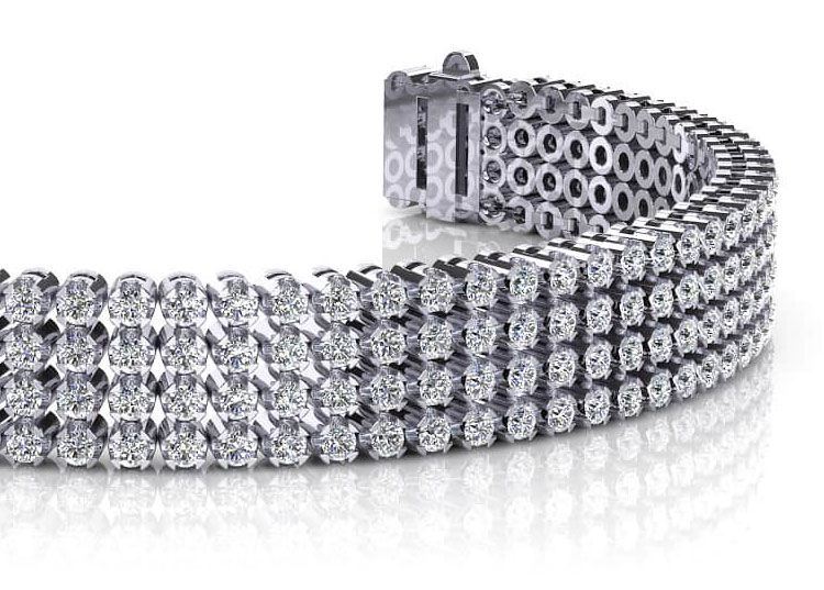 Four Row Diamond Bracelet